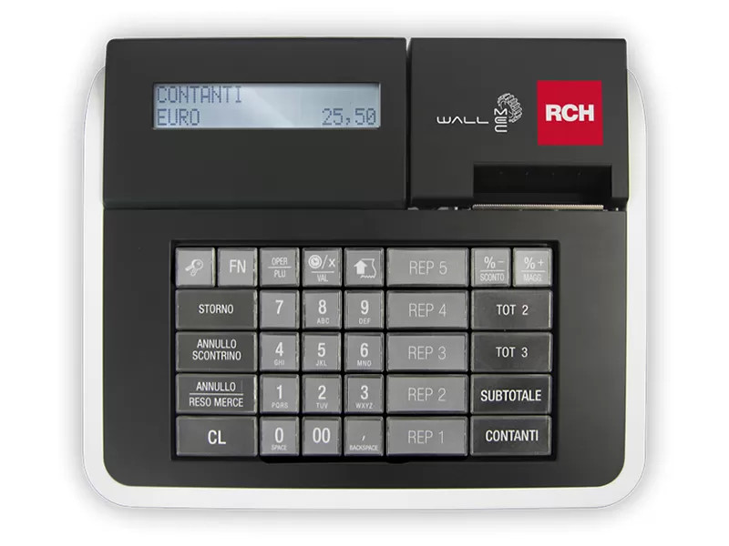 Registratore Cassa RCH Walle Mec RT con Wi-Fi e Assistenza